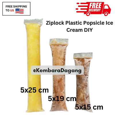 100pcs ZIPLOCK Disposable Popsicle Ice Cream Plastic Mold Bag Free Ship ...