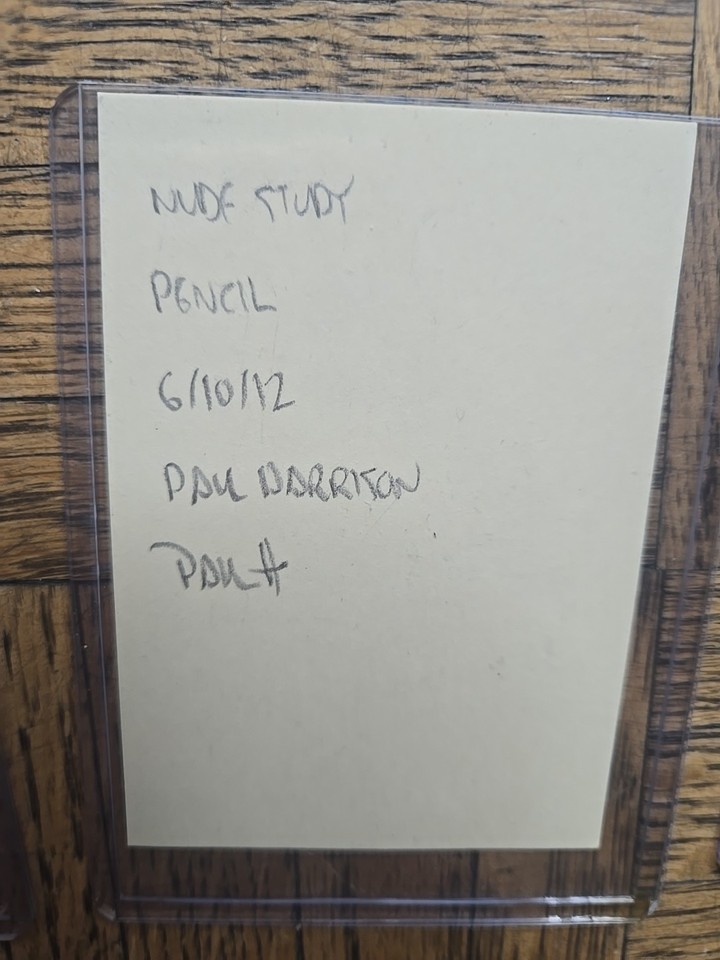 Lot of 7 ACEO Original Art Female Sexy Nude Backs Card 2.5x3.5 Signed ...