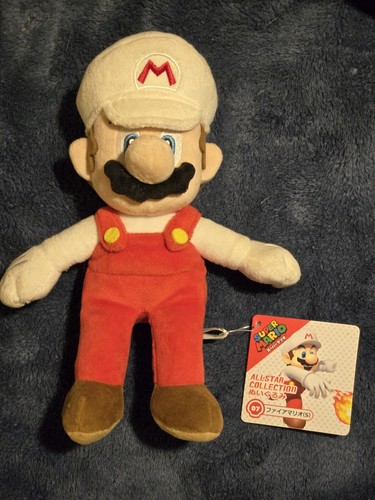 Super Mario Bros All Star Collection Fire Mario Plush 9.5" Little Buddy ...