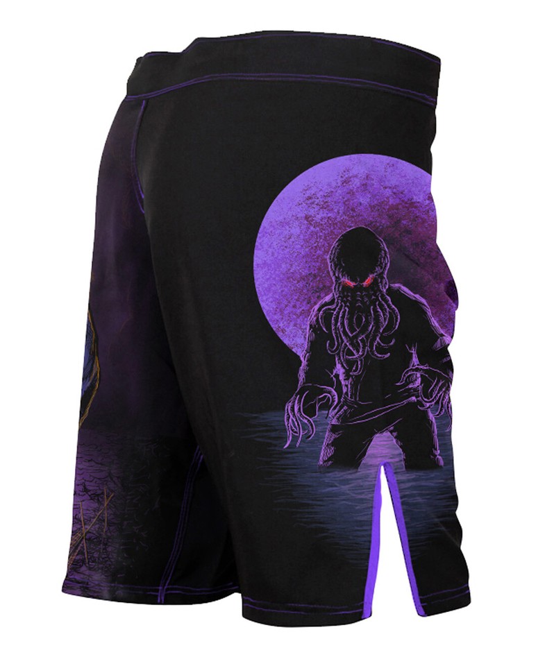 Raven Fightwear Men's BJJ Horror Cthulhu MMA Shorts Black | eBay