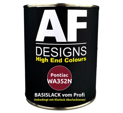 250ML Basislack Pontiac WA352N Red Passion Metallic Spritzfertig ...