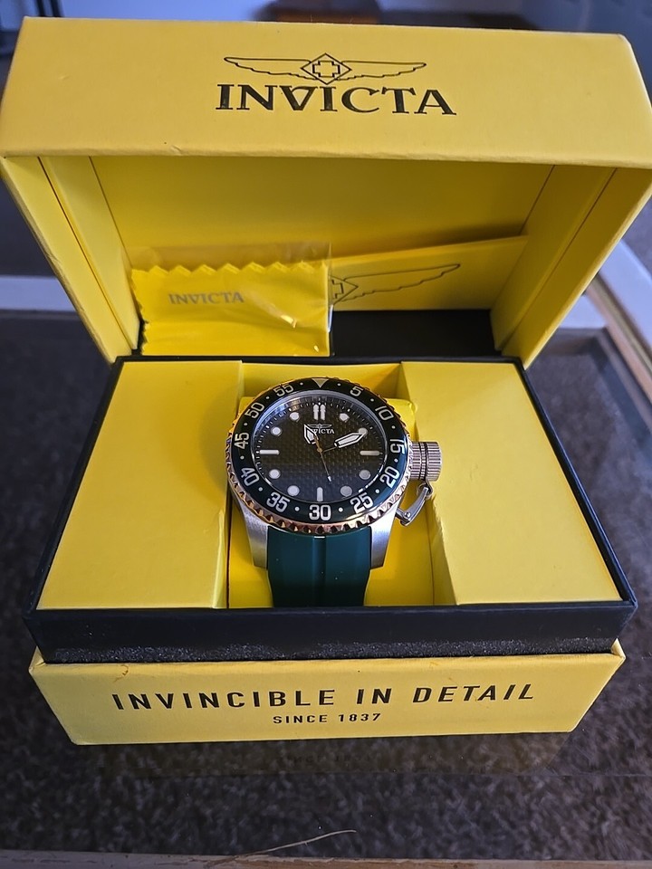 Invicta Watch Model No. 32963 50mm Pro Diver Hard to Find Green Band | eBay