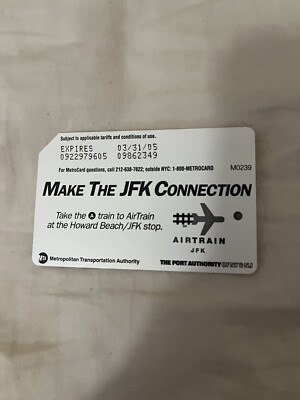 MTA NYCT MetroCard - Make The JFK Connection | eBay