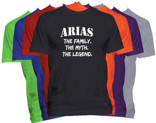 ARIAS Last Name T Shirt Custom Name T Shirt Family Reunion Family Name ...