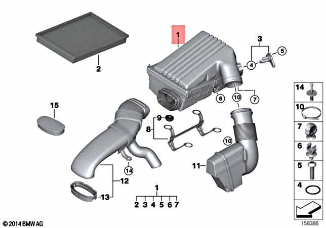 Air Cleaner Fits 2007-2008 BMW X5 13717548885 E70 OEM for sale online ...