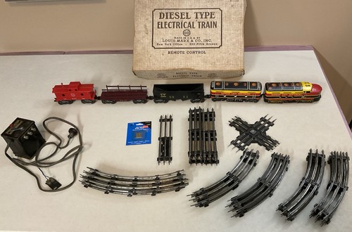 Vintage Diesel Electric Train Set, Louis Marx Company Marlines (all ...
