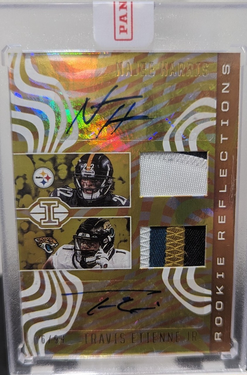 Najee Harris & Travis Etienne Jr. 2021 Illusions Rookie Dual Patch Auto ...