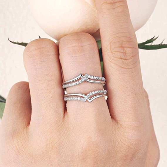 Adjustable Ring Enhancers Wedding Anniversary Bands for Engagement Ring ...