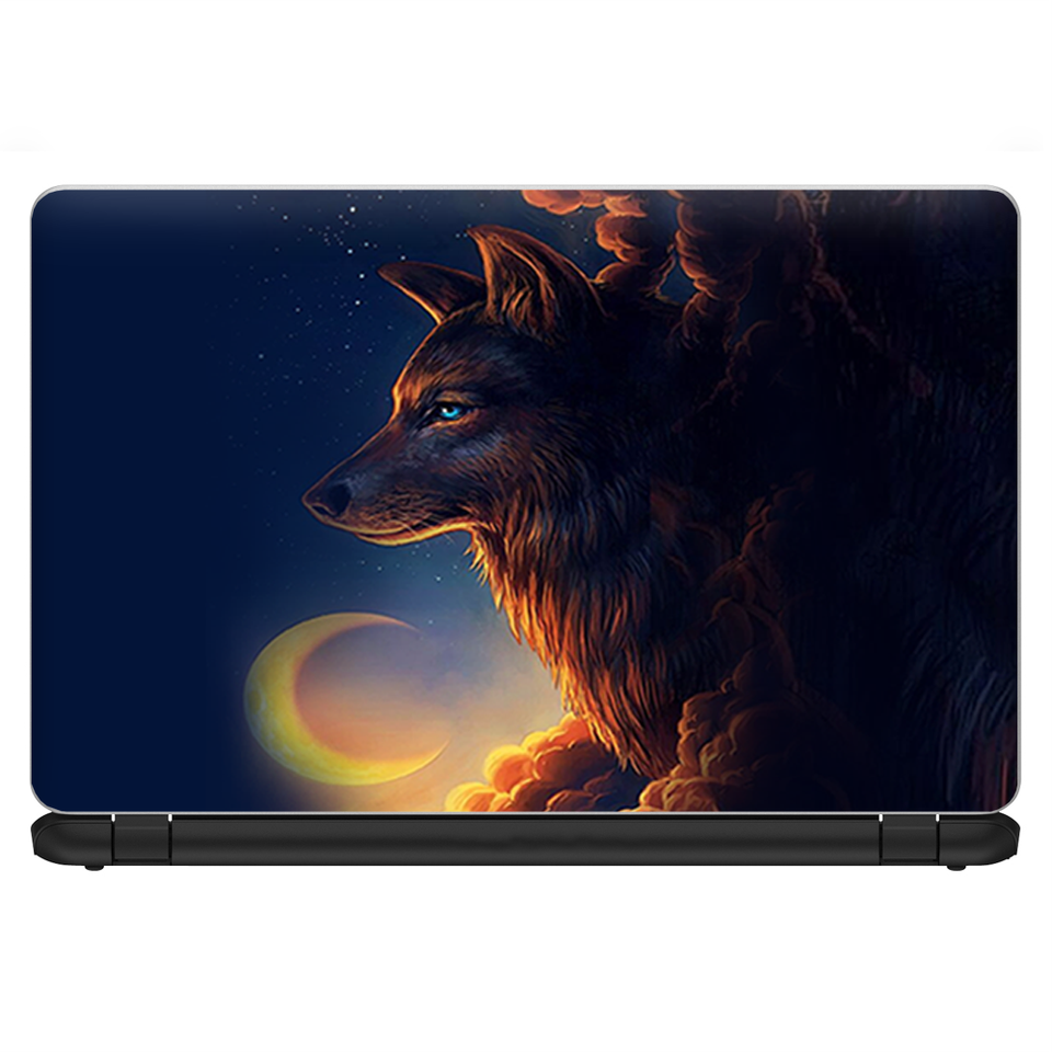 Universal Laptop Skins Wrap for 14" - wolf clouds moon sky | eBay