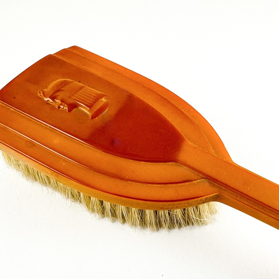 Art Deco Bakelite Queen Cleopatra Orange Egyptian Bath Brush - Vintage ...
