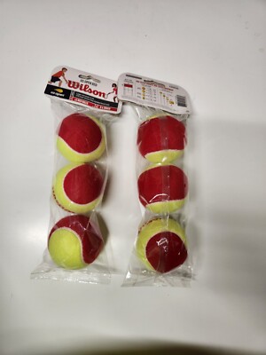 Tennis Balls two 3-Ball Packs Wilson Youth | eBay
