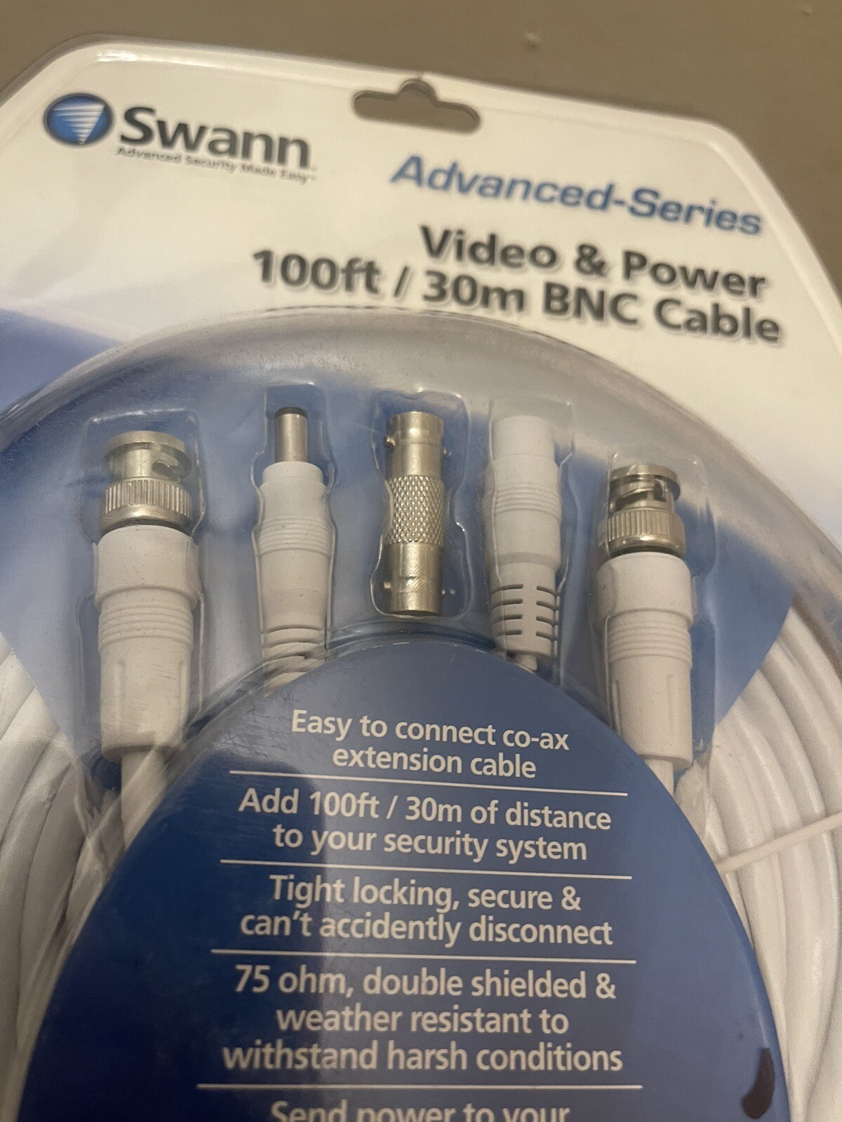 Swann Advanced-Series Video And Power 100ft/30m + 50ftCable For ...