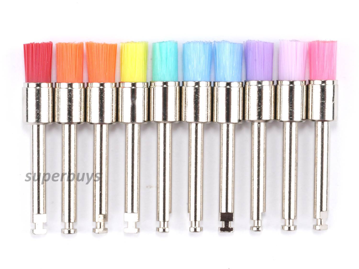 10pcs Assorted Flat Disposable Prophy Brush Dental Nylon Polisher ...