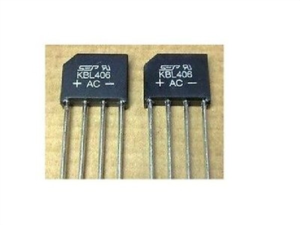 2Pcs KBL406 KBL-406 4A 600V Single Phases Diode Rectifier Bridge Single ...
