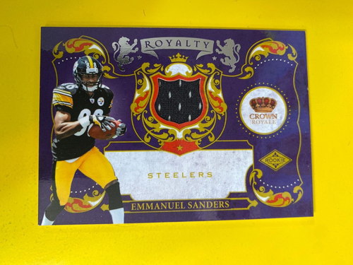 2010 Panini Crown Royale - Rookie Royalty Emmanuel Sanders #6 Materials ...