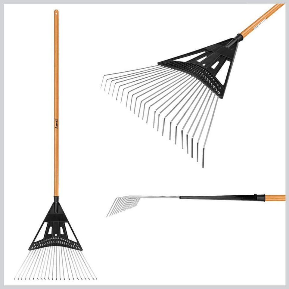 Anvil Garden Tool Sets 24"x67" Poly Leaf Rake Transfer Shovel Black ...