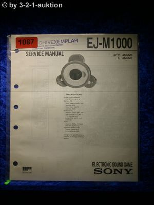 Sony Service Manual EJ M1000 Electronic Sound Game (#1087) | eBay