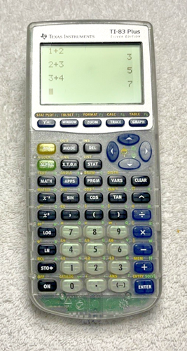 Texas Instruments TI 83 Plus Silver Edition Graphing Calculator Clear ...