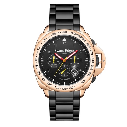 Lim Edition Swan & Edgar Hand Assembled Grand Speed Automatic Black ...