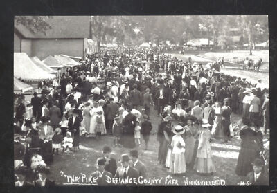 REAL PHOTO HICKSVILLE OHIO DEFIANCE COUNTY FAIR THE PIKE POSTCARD COPY ...