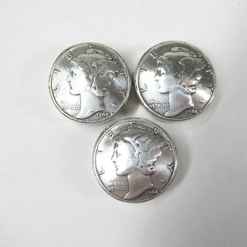 3 Button Covers Mercury Dimes 1944 Vintage US Coins | eBay