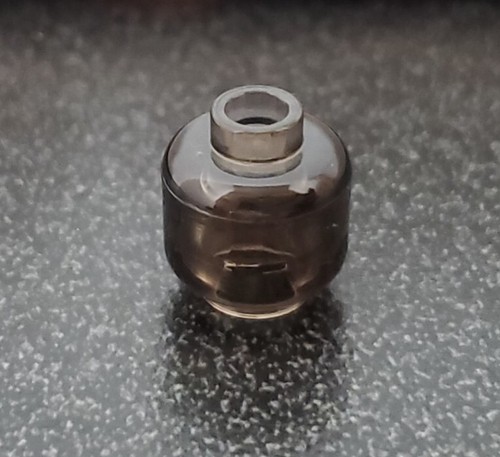 NEW Lego TRANS BLACK MINIFIG HEAD Plain Black/Old Brown Translucent ...