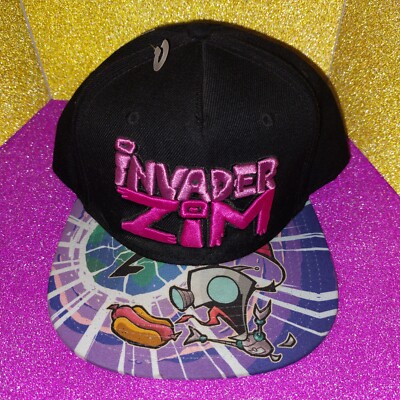 Nickelodeon Hot Topic Invader Zim Gir Snapback Cap Hat 2016 Embroidered ...