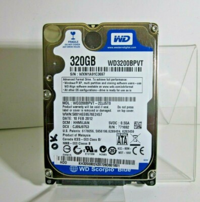 Hard Drive 2.5" WD Blue WD3200BPVT 320GB Western Digital | eBay UK