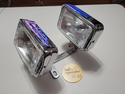 NOS Dixie Harley Dual Headlight Mount Bracket Stacked Double Head Light ...