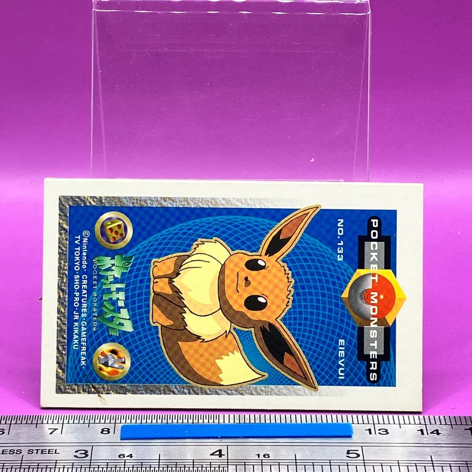 Eevee Pokemon Menko Card Game Kakumen AMADA Nintendo TCG Japanese #383 ...