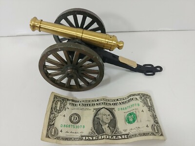 Vtg Brass and Metal Cannon Military Decor Collectible San Juan May 9 ...