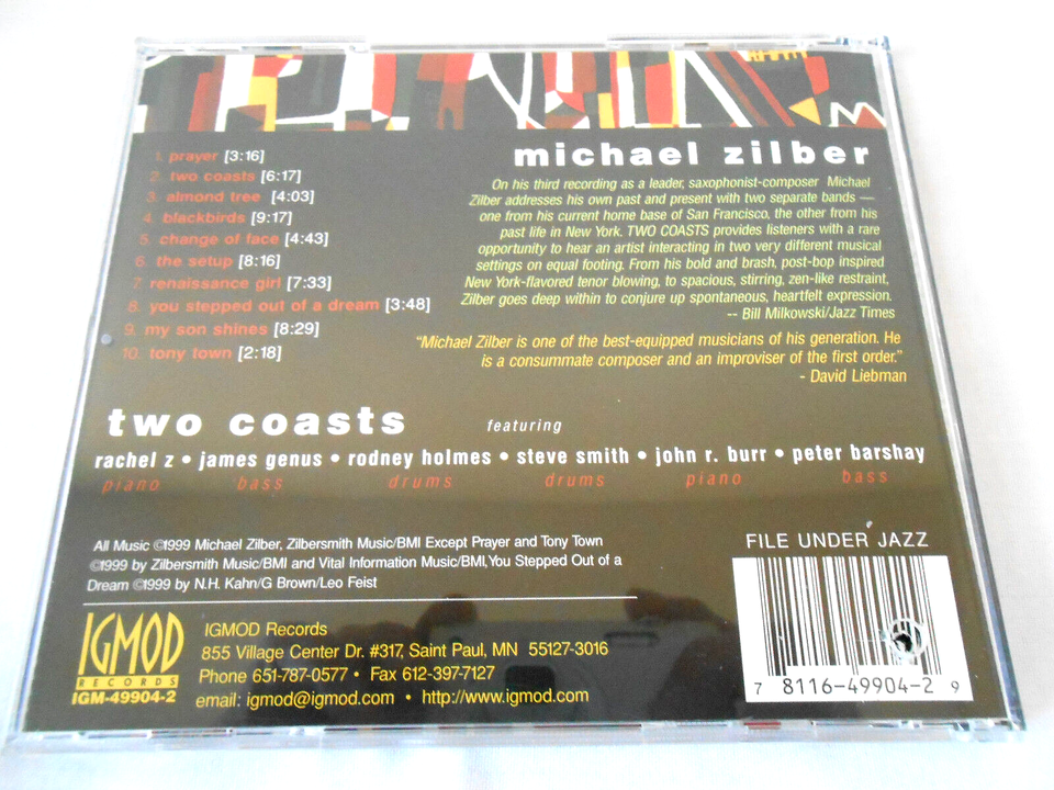 Two Coasts by Michael Zilber (CD, Nov-2004, Igmod) 781164990429| eBay
