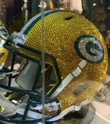 NFL SWAROVSKI CRYSTAL PACKERS HELMET,bling helmet,crystal helmet ...