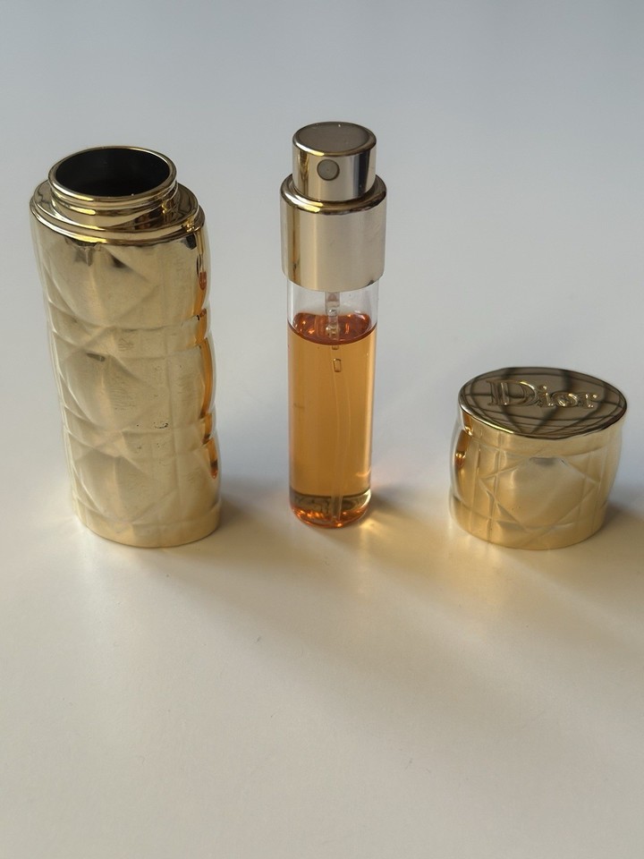 Christian Dior Poison RARE Vintage Gold Metal Case Atomizer Refillable ...
