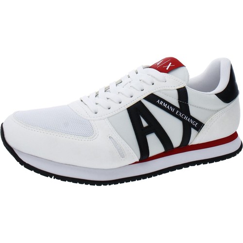 AX Armani Exchange Mens White Gym Running Shoes Sneakers 8 Medium (D ...