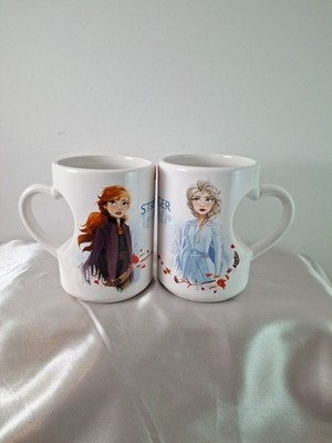 New Set/2 Disney Frozen Coffee Cups Anna & Elsa "Stronger Together ...