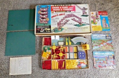 VINTAGE KENNER'S DELUXE #9 GIRDER & PANEL AND BRIDGE CONSTRUCTION ...