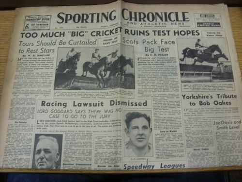 27/02/1948 Sporting Chronicle & Athletic News: No.22053 - Main Headline ...