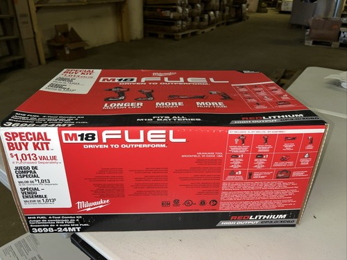 Milwaukee 3698-24MT M18 FUEL 18V 4 Tool Cordless Combo Kit- for sale ...