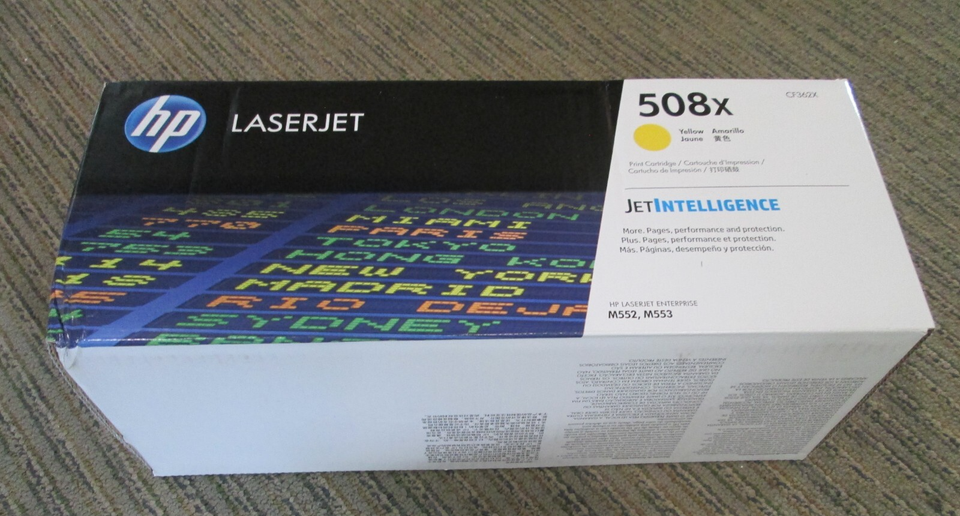 NEW GENUINE HP 508X Yellow Toner Cartridge CF362X Blemished Box | eBay