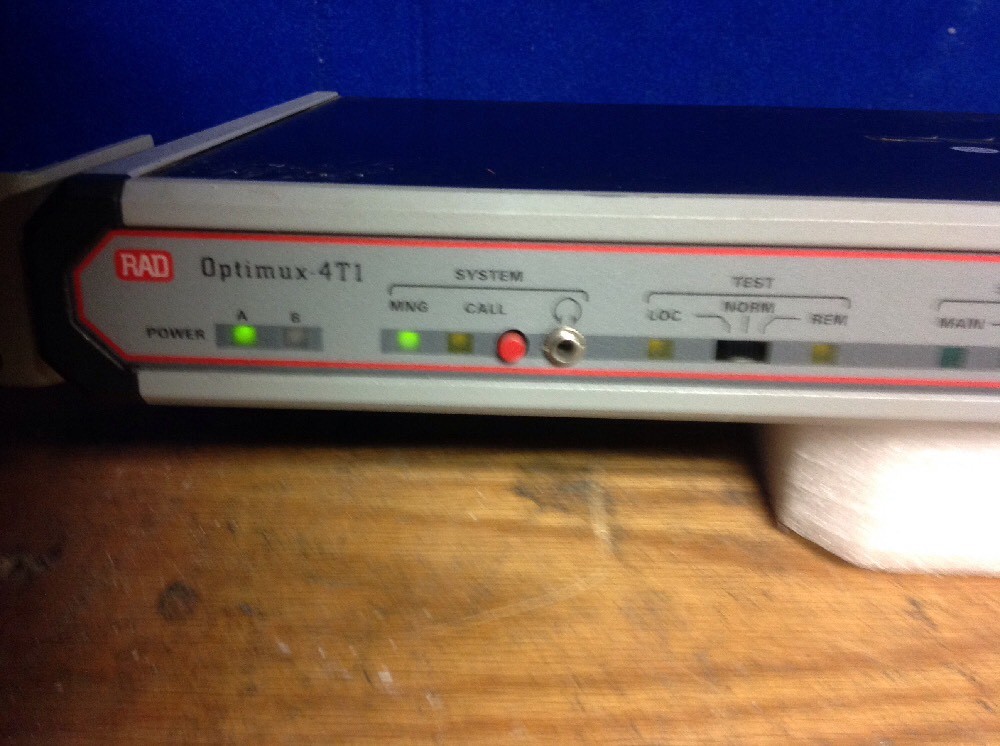 RAD OPTIMUX-4T1 OP-4T1 FOUR T1 CHANNEL OPTICAL MULTIPLEXER FIBER | eBay