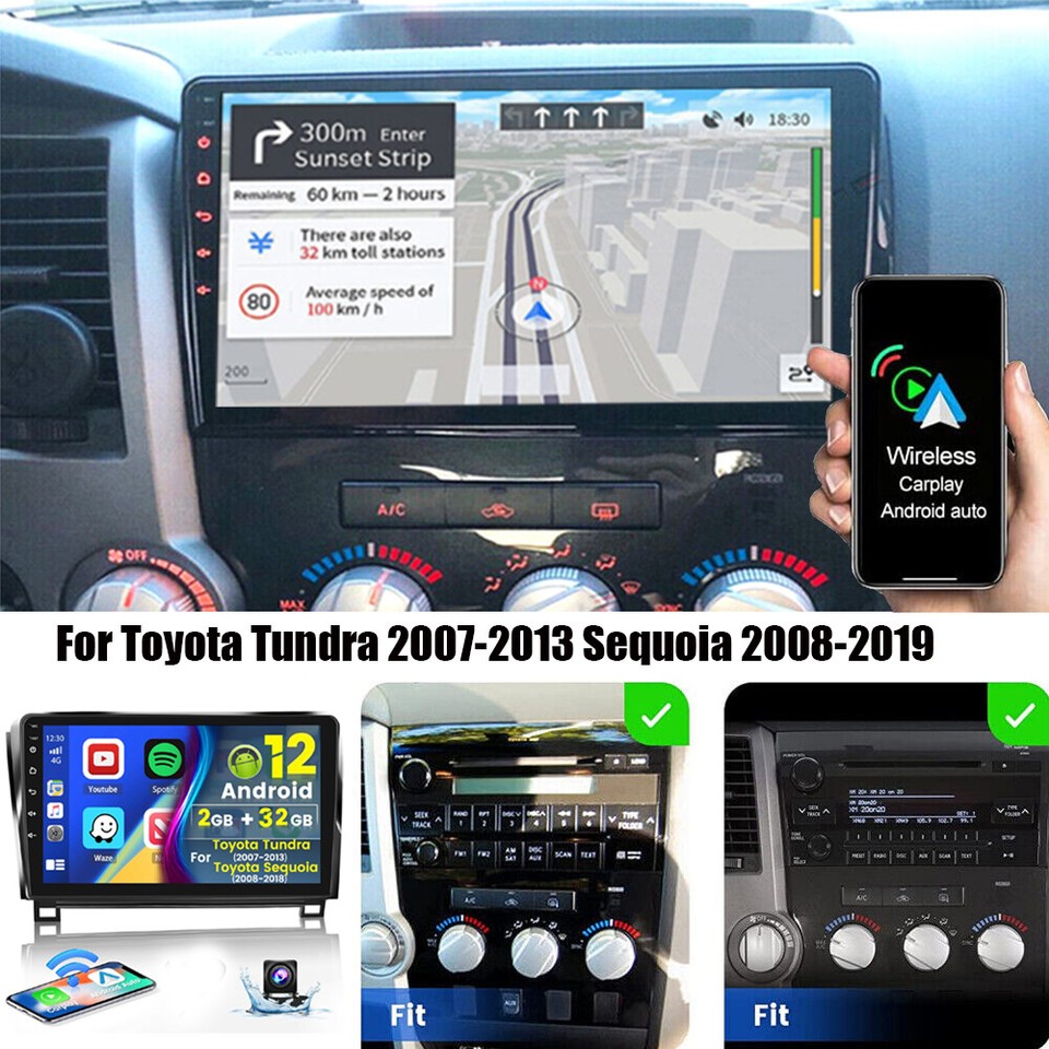 Car Radio Stereo Android WiFi GPS For Toyota Tundra 2007-2013 Sequoia ...