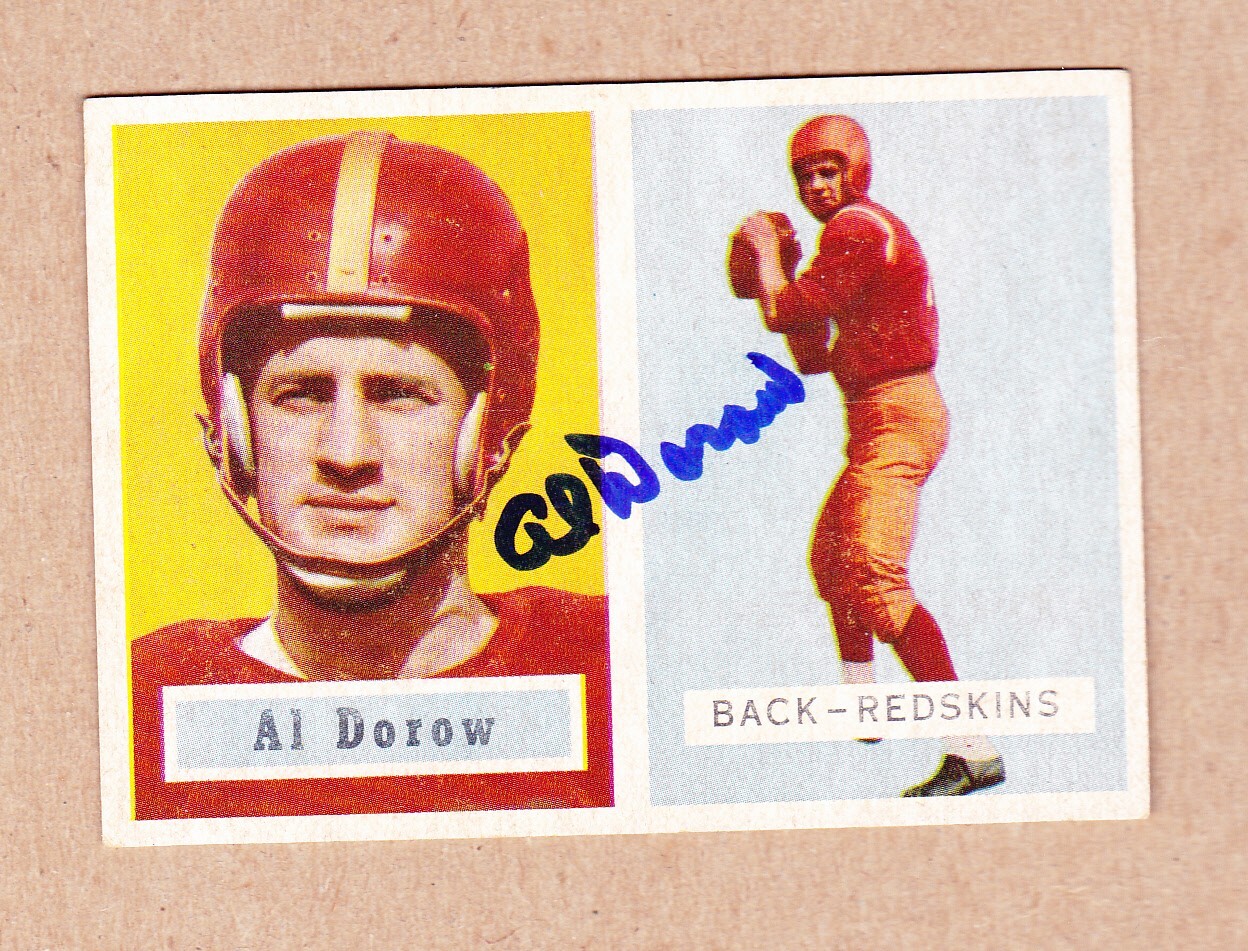 Al Dorow (DEC) signed 1957 Topps card #24-Washington Redskins | eBay