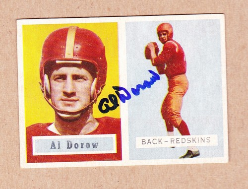Al Dorow (DEC) signed 1957 Topps card #24-Washington Redskins | eBay