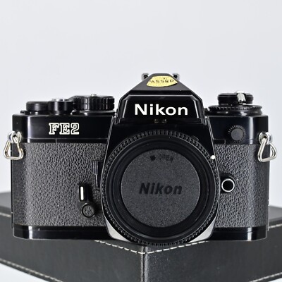 Nikon FE2 35mm SLR Black Camera W/ Titanium Shutter Black | eBay