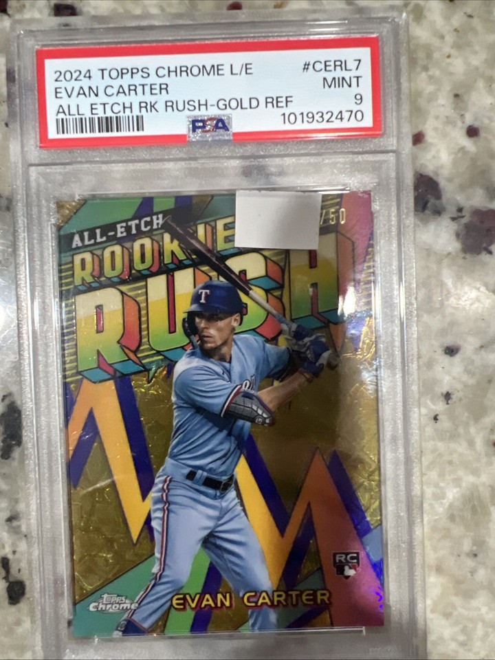 24 Topps Chrome-All-Etch Rookie Rush Evan Carter #CERR-14 Gold ...