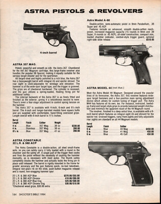 Astra Pistols Revolver Constable .22 380 Advertisement Gun Pistol Print ...