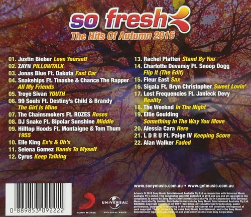 So Fresh: Hits of Autumn 2016 by Various (CD, 2016) for sale online | eBay