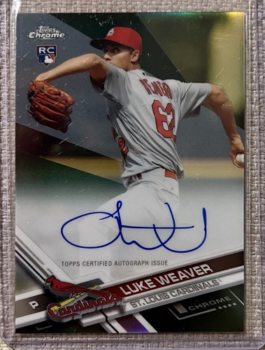2017 Topps Chrome Baseball Luke Weaver ROOKIE AUTO CHROME 41/99!! | eBay