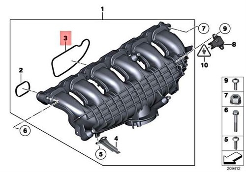 For BMW Genuine Engine Intake Manifold Gasket 11617588624 | eBay